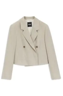 BOSS Herringbone Linen-blend Blazer - Patterned
