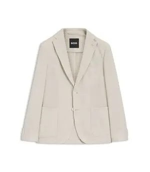BOSS Patterned Slim-fit Jacket - Light Beige