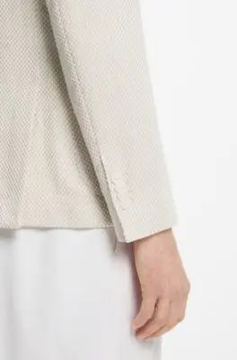 BOSS Patterned Slim-fit Jacket - Light Beige