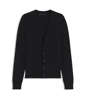 BOSS Cardigan In A Cotton Blend Black
