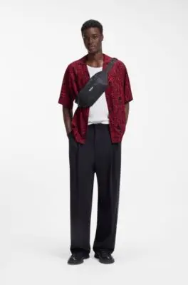 Hugo Oversized-fit Shirt With Digital Print