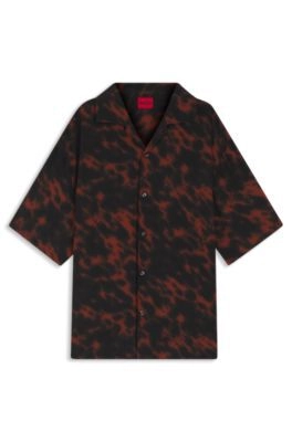 Hugo Oversized-fit Shirt With Digital Print