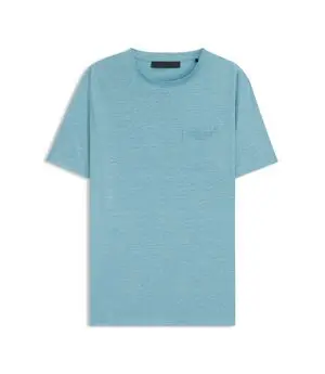 BOSS By Beckham T-shirt In Linen - Light Blue