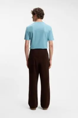 BOSS By Beckham T-shirt In Linen - Light Blue