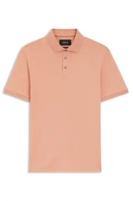 BOSS Regular-fit Polo Shirt In Mercerized Italian Cotton - Light Red