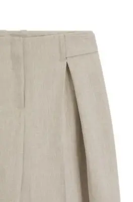 BOSS Herringbone Linen-blend Trousers - Patterned