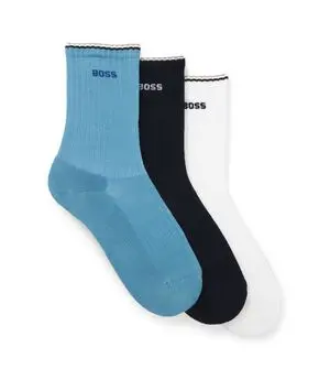 BOSS Three-pack Of Short Socks With Logo - Patterned