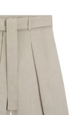 BOSS Relaxed-fit Linen-blend Culottes