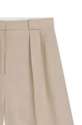 Hugo Relaxed-fit Pinstriped Shorts - Patterned
