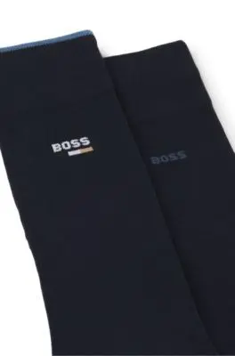 BOSS Two-pack Of Logo Socks - Dark Blue