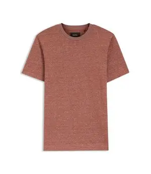 BOSS Mouline T-shirt In Cotton