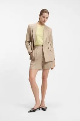 Hugo Striped Cotton-blend Blazer - Patterned