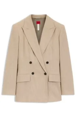 Hugo Striped Cotton-blend Blazer - Patterned