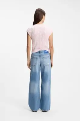 Hugo Baggy-fit Distressed Jeans - Blue