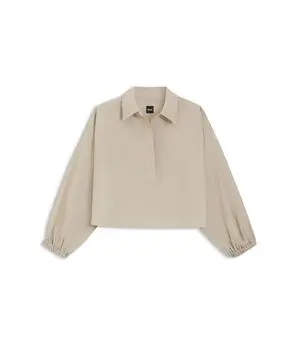 BOSS Relaxed-fit Cotton-blend Blouse