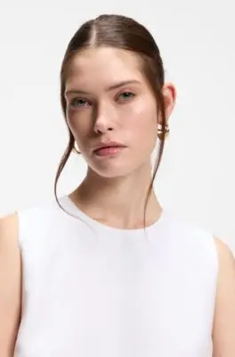 BOSS Layered Top With Open Back - White