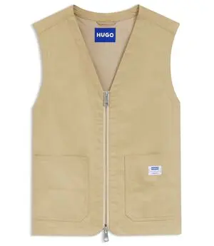 Hugo Relaxed-fit Mercerized Cotton Gilet