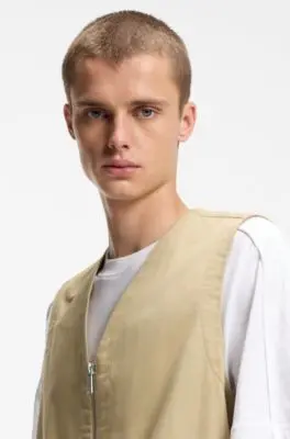 Hugo Relaxed-fit Mercerized Cotton Gilet