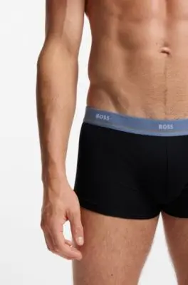 BOSS Five-pack Of Stretch-cotton Trunks With Logo Waistbands - Patterned