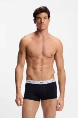 BOSS Five-pack Of Stretch-cotton Trunks With Logo Waistbands - Patterned
