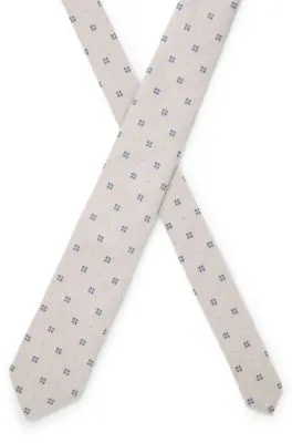 BOSS Jacquard-pattern Silk Neck Tie - Light Beige