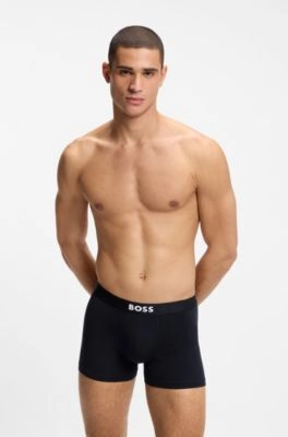 BOSS One Three-pack Stretch-cotton Boxer Briefs - Patterned