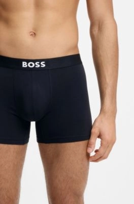 BOSS One Three-pack Stretch-cotton Boxer Briefs - Patterned