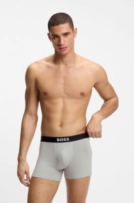 BOSS One Three-pack Stretch-cotton Boxer Briefs - Patterned