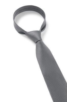 BOSS Silk Tie With Jacquard Pattern - Light Blue