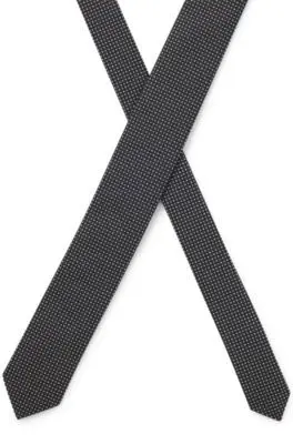 Hugo Silk-blend Jacquard Tie - Black