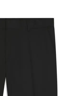 BOSS Slim-fit Virgin Wool Serge Pants - Black
