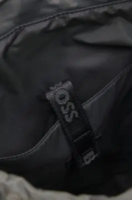 BOSS Twill Backpack With Monogram - Grey