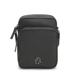 BOSS Reporter Bag With Double B Monogram - Grey