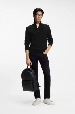 BOSS Quarter-zip Sweater - Black