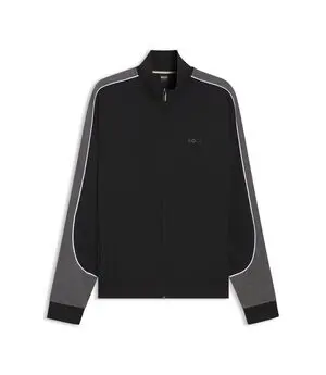 BOSS Cotton-blend Zip-up Jacket - Black