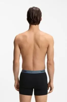 Hugo Three-pack Of Boxer Briefs In Stretch Cotton