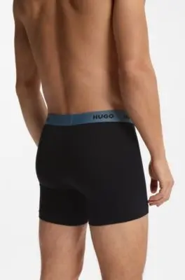 Hugo Three-pack Of Boxer Briefs In Stretch Cotton