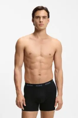 Hugo Three-pack Of Boxer Briefs In Stretch Cotton