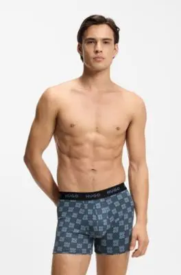 Hugo Three-pack Of Boxer Briefs In Stretch Cotton