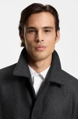 Hugo Regular-fit Coach Jacket In Wool Blend