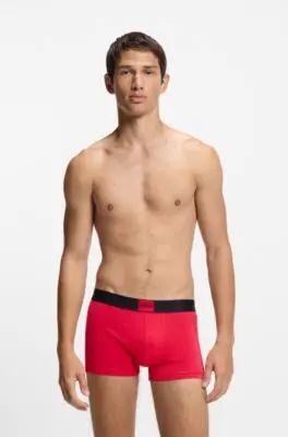 Hugo Three-pack Of Stretch-cotton Trunks - Patterned