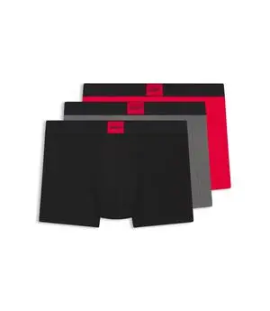 Hugo Three-pack Of Stretch-cotton Trunks - Patterned