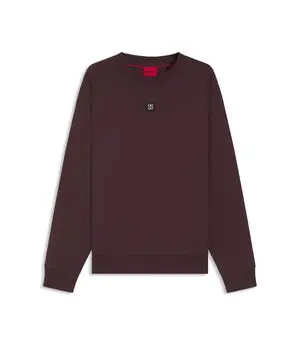 Hugo Cotton-blend Sweatshirt With Stacked-logo