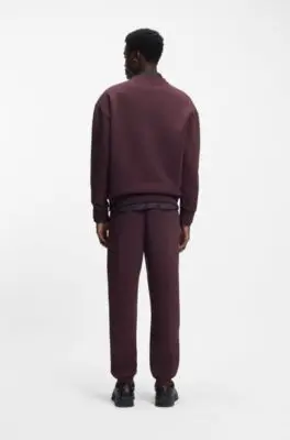 Hugo Cotton-blend Sweatshirt With Stacked-logo