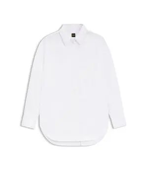 BOSS Oversized-fit Blouse In Organza And Poplin