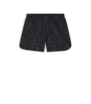Hugo Swim Shorts With Print - Light Grey