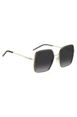 BOSS Sunglasses With Gold-tone Metal