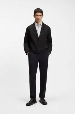 Hugo Slim-fit Jacket In Cotton-blend Jersey