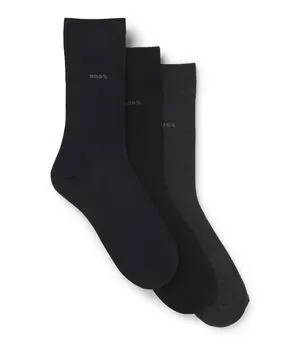 BOSS Three-pack Of Cotton-blend Socks - Patterned