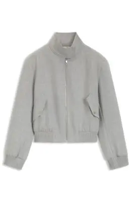 BOSS Bomber Jacket In Stretch Twill